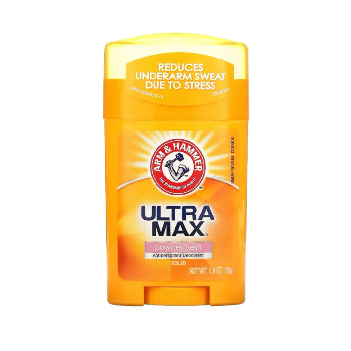 Arm & Hammer, UltraMax, Solid Antiperspirant Deodorant, Powder Fresh 1 ...