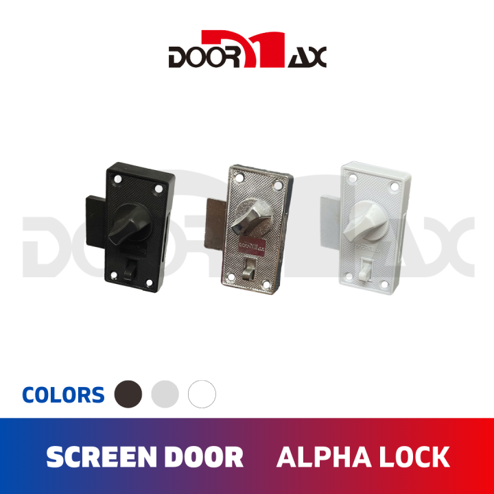 DOORMAX Alpha Lock for Screen Door (Brown/Chrome/White) | Lazada PH