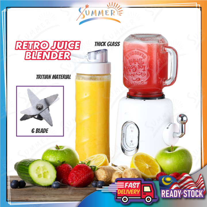 Summer 8 - 2 IN 1 Multifunction Retro Design Juice Cup Fruit Blender ...