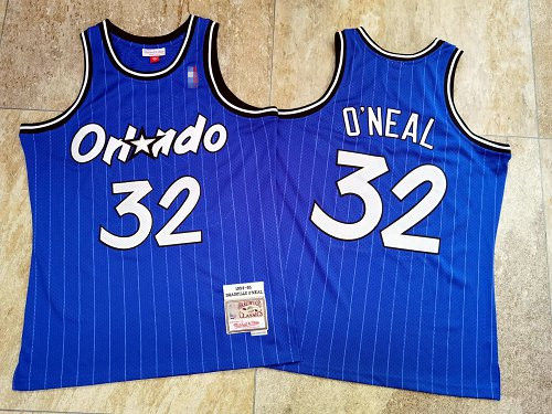 【Embroidered】Men's New Original Basketball Jerseys Magic #32 Shaquille ...