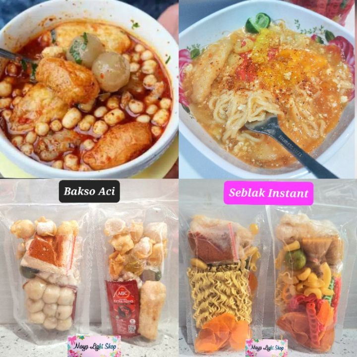 Bakso aci instant Seblak instant baso kekinian halal isi lengkap cuanki ...