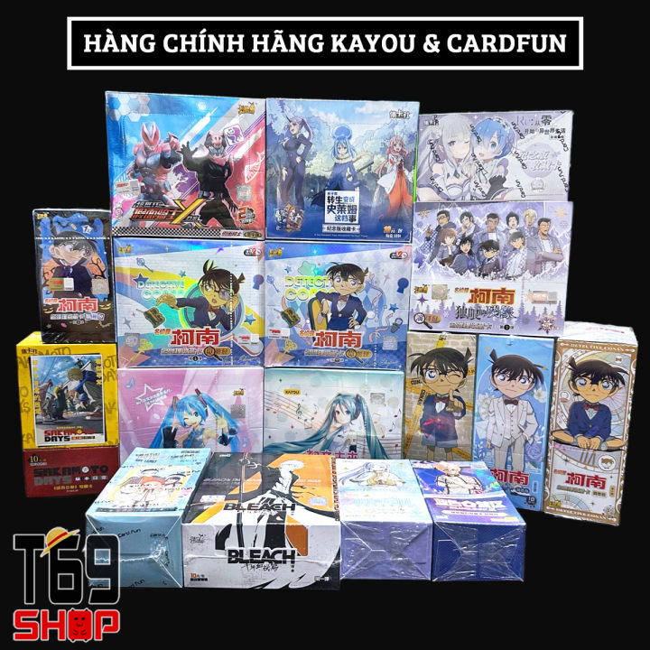 Chính hãng KAYOU - Full box - Hộp thẻ nhân phẩm anime Conan, Naruto ...