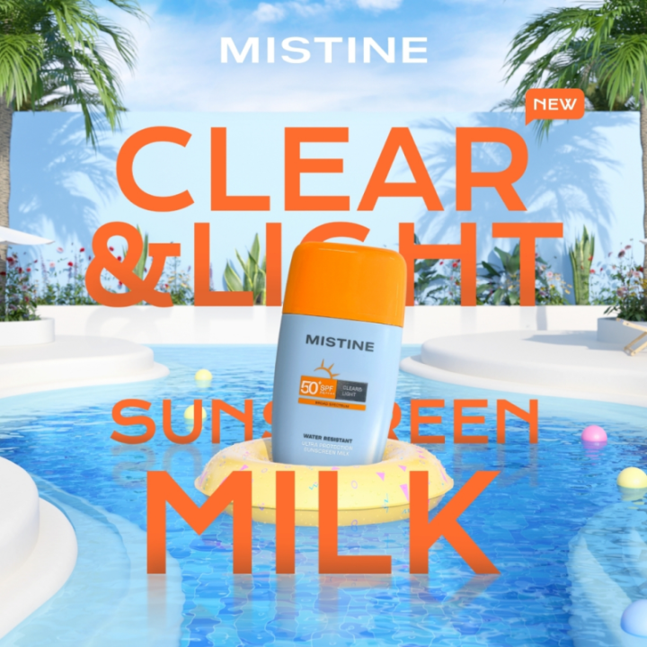 MISTINE 防晒霜 Sunscreen 2024 New Version CLEAR&LIGHT SUN SCREEN MILK ...