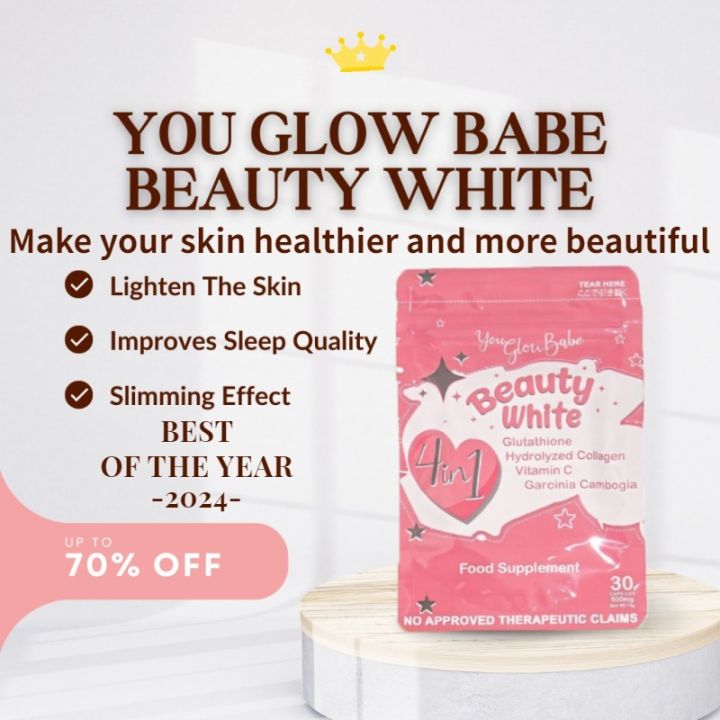 YOU GLOW BABE Beauty White 4in1 Glutathione Capsule 30 Capsules | Lazada PH