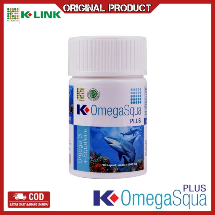 Kapsul Omega Squa Plus Omega 3 Squalene K-Link Original Isi 30 Soft ...