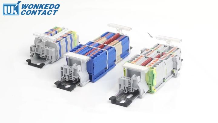 PTTB 2.5-PV Double Level Equipotential Bonder Din Rail Terminal Block 2 ...