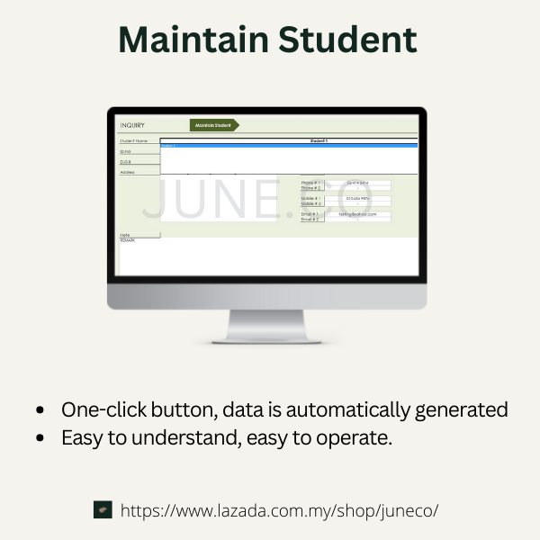 Maintain Student Record Information Template Menyelenggara Templat ...