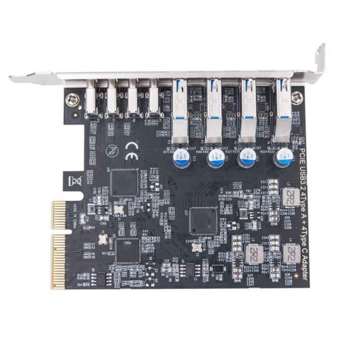 PCIE Expansion Card (4 USB Type-A and 4 USB USB C Port Internal ...