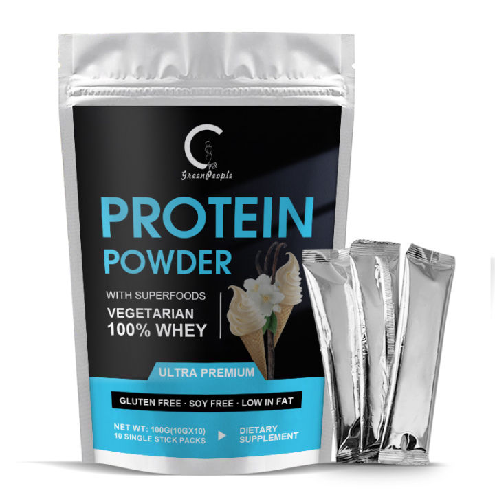 GreenPeople Vegetarian 100% Whey Protein Powder Support Muscle Growth ...