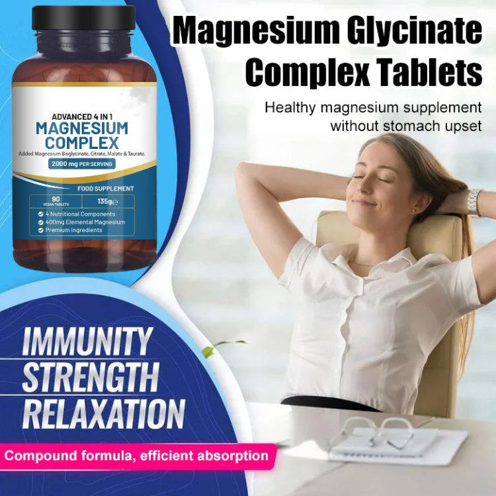 Magnesium Glycinate Complex Tablets A Highly Absorbable Supplement For ...