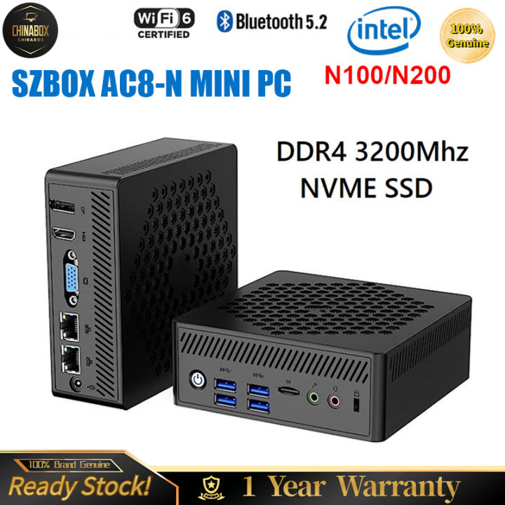 ⚡FLASH SALE⚡SZBOX AC8-N Fanless Intel N200 Mini PC Alder Lake N100 Mini ...
