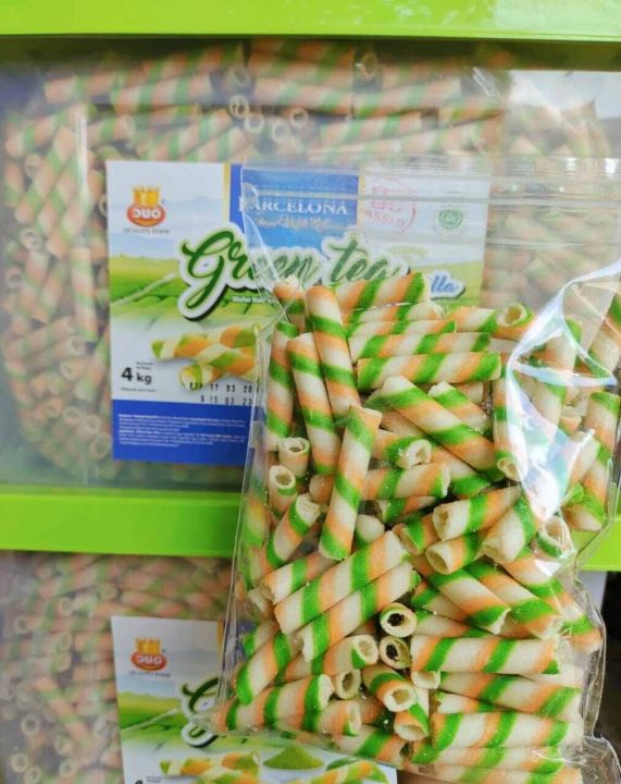 1 Kg Astor Mini Wafer Roll 3 Warna Vanila Greantea Harga Camilan Grosir ...