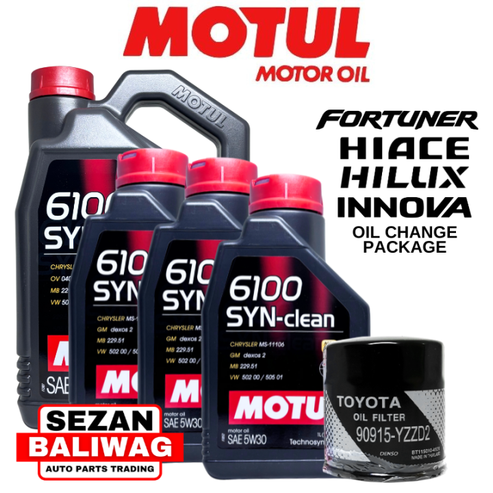 MOTUL 6100 SYN-CLEAN 5W-30 GASOLINE AND DIESEL ENGINE HONDA, KIA, HYUNDAI, MITSUBISHI, NISSAN ...