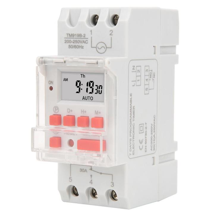 Tm919b 2 200 250v Ac 30a Lcd7 Days Programmable Digital Timer Switches Lazada Ph