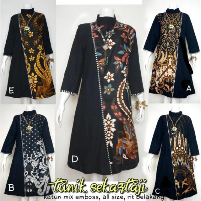 TOP※ KATUN Sekartaji Batik Dress Women's Office Dress Casual Formal ...