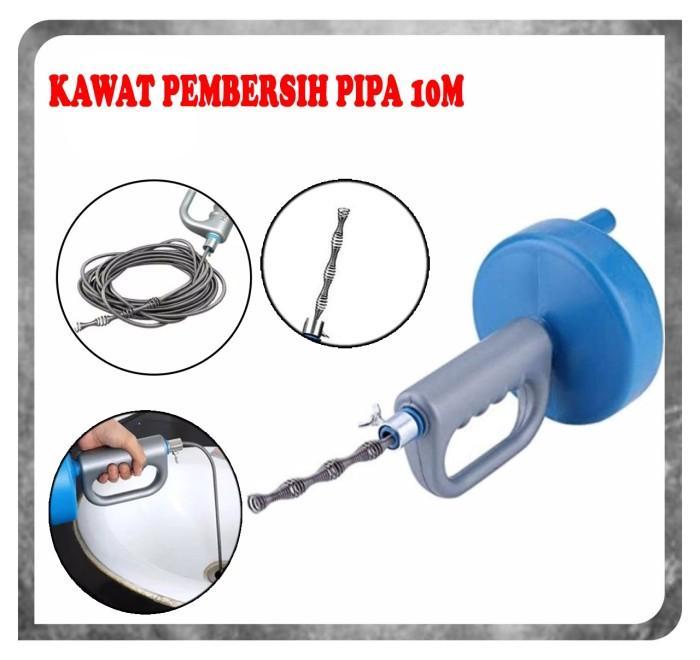 ALAT PEMBERSIH SALURAN PIPA TERSUMBAT MAMPET 10 M / PIPE CLEANER 10M - BINTANGEAST | Lazada ...