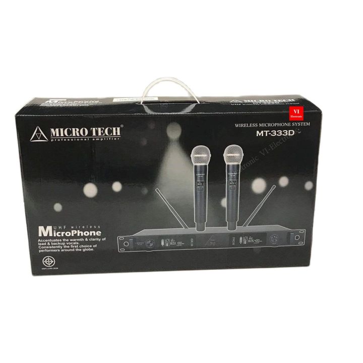 MICRO TECH MT-333D ไมโครโฟนแบบไร้สายใช้ย่านความถี่ UHF 803 – 806 MHz | Lazada.co.th