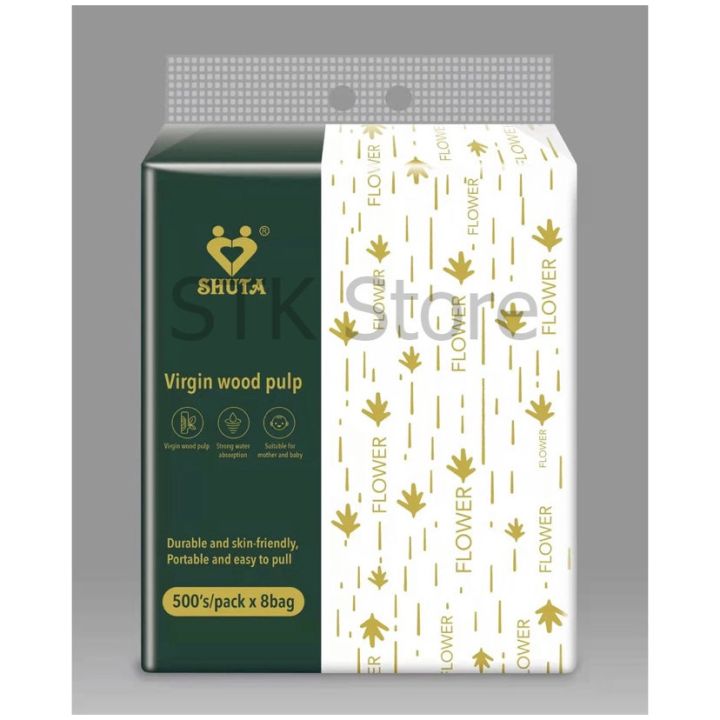 STT0039 1Pack(8pcs)/set Shuta Virgin Wood Pulp Green Tra Extract Tissue ...