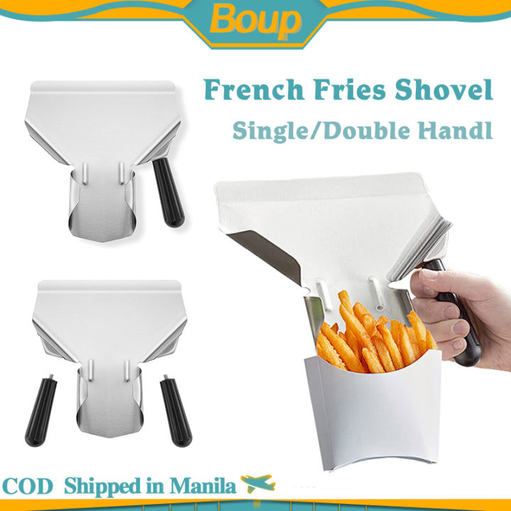 Double Handles Stainless Steel French Fries Shovel French Fries Scooper ...