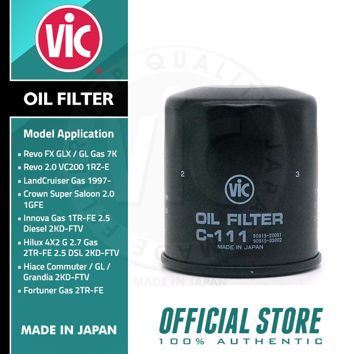 Roadfit VIC Oil Filter C-111 for Toyota Revo FX,4-runner,Landcruiser ...