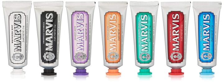Marvis Toothpaste Flavor Collection Gift Set, 7 Count (7 x 25 mL ...