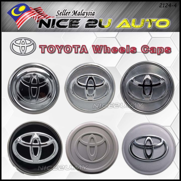 Toyota 57mm 62mm Rim Cap Vios Avanza Innova Camry Alphard Sport Rim ...