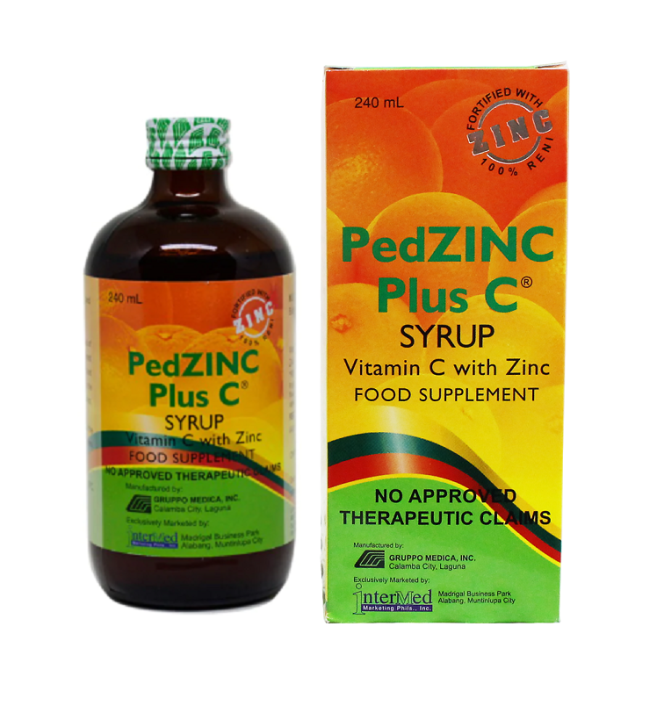 PedZinc Plus C Vitamin C + Zinc for kids 240 ML | Lazada PH