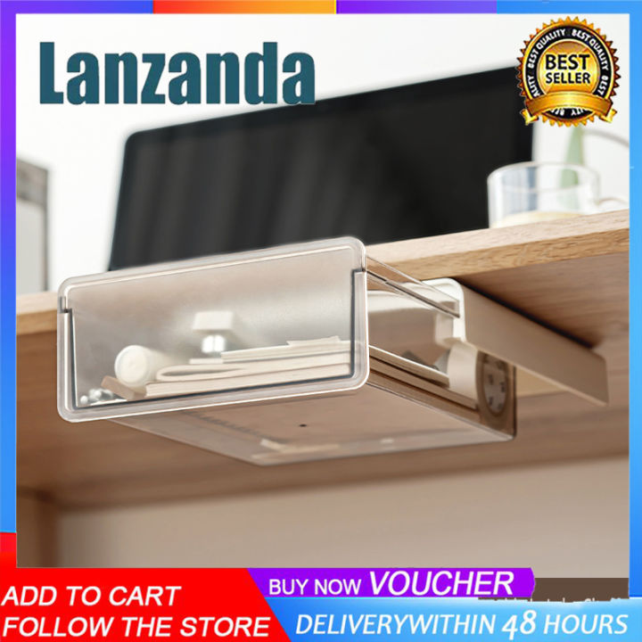 Under Desk Table Drawer Storage Organizer Slide Out, Attachable Hidden ...