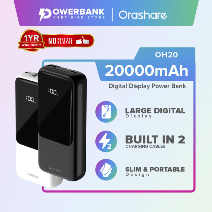 Orashare OH20 / OH20 Pro 20000mAh Fast Charging Powerbank Built-in Type ...