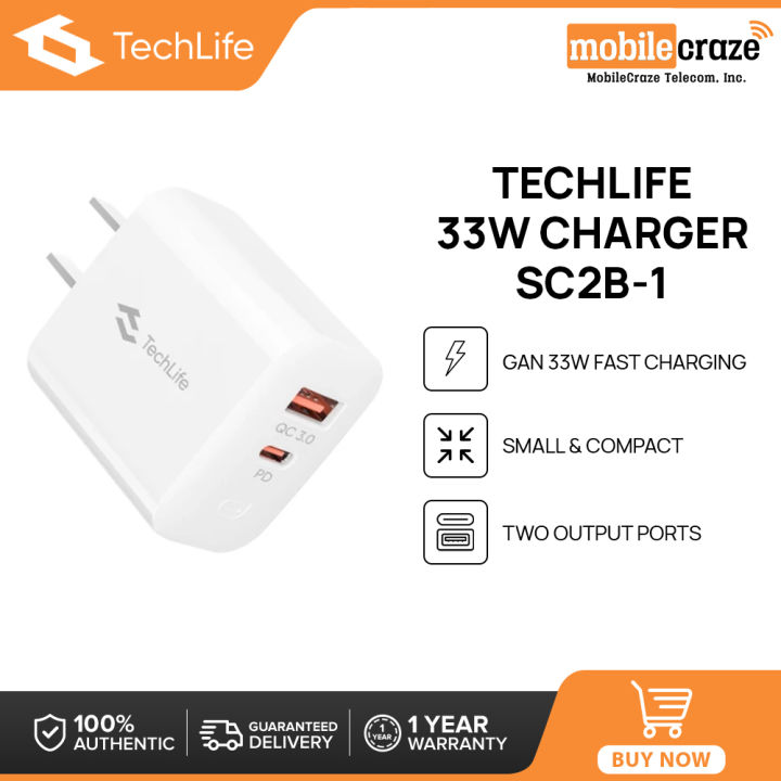 realme TechLife 33W Charger SC2B-1 | GaN 33W Fast Charging | Two Output ...