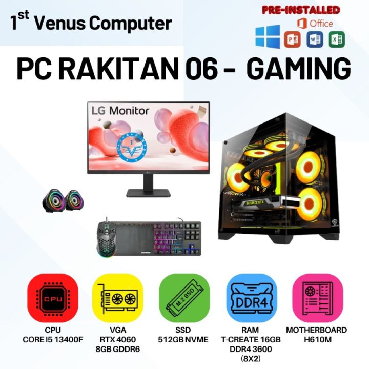 Pc Rakitan Gaming - 06 / PC Rakitan Fullset Murah Core I5 13400F RAM ...