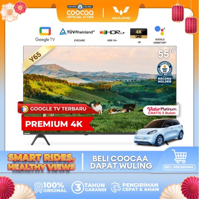 NEW COOCAA 55 inch GOOGLE TV-4K UHD-Dolby Audio (COOCAA 55Y65) | Lazada ...