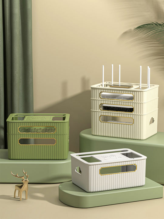 Wifi router storage box TV set-top box rack socket wire arrangement artifact wireless light cat ...