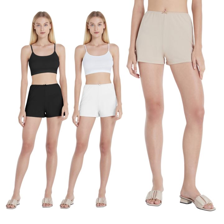 Cherilon เชอรีล่อน กางเกงขาสั้น กางเกงขาสั้นผู้หญิง ผ้า COOL TOUCH นุ่มลื่น ใส่เย็น ลดการระคาย ...