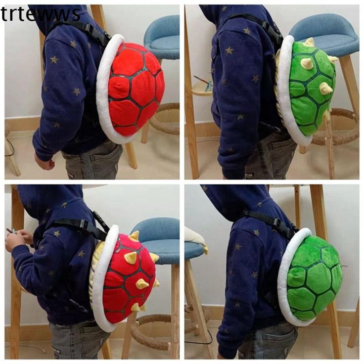 TRTEWWS Turtle Shell Turtle School Bag Green Bowser Super Koopa Plush ...