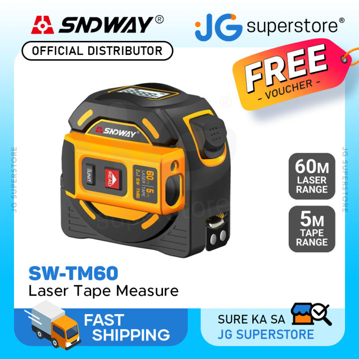 SNDWAY 2-in-1 60 Meters Laser Distance Meter Rangefinder with Self ...