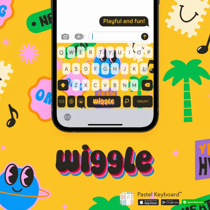 Wiggle Keyboard Theme⎮(E-Voucher) for Pastel Keyboard App | Lazada.co.th