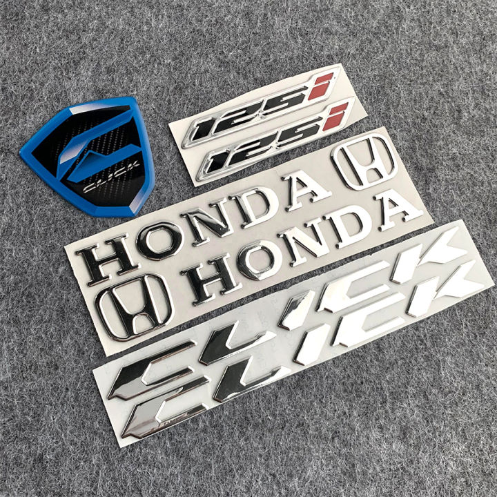 1 SET 3D Soft Glue Logo Motorcycle Emblem Sticker for Honda Click 125i ...