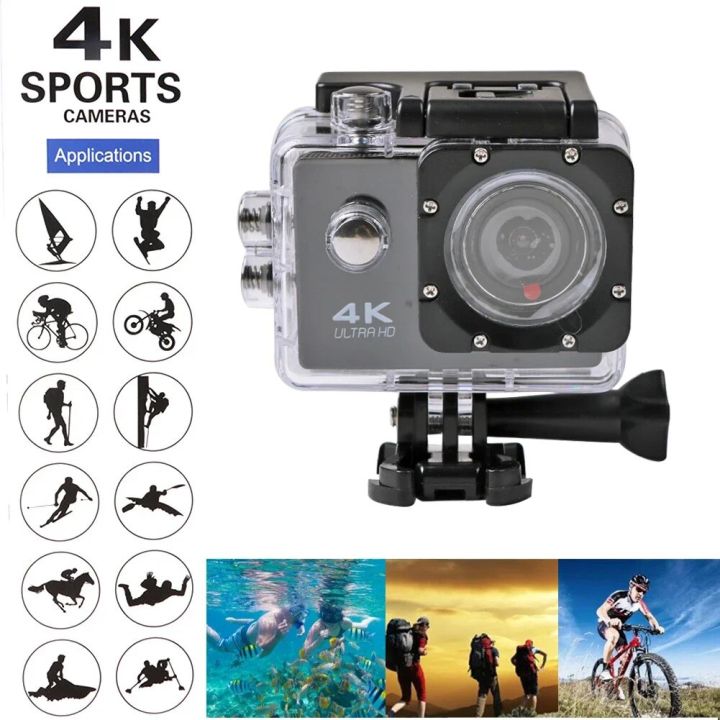 【hongyu01】 Mini Action Camera Ultra Hd 4k Wifi Sports Cmaera 2.0 Inch ...