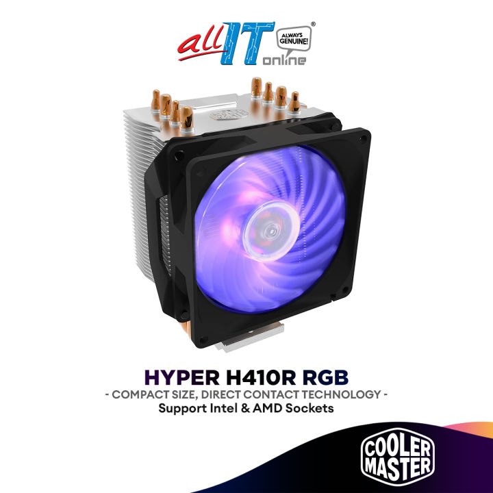 Cooler Master Hyper H410R RGB Compact Size CPU Cooler | Intel & AMD CPU ...