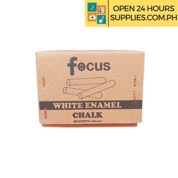 Stationery Chalk (Focus) White Enamel Chalk 120 sticks School supplies ...