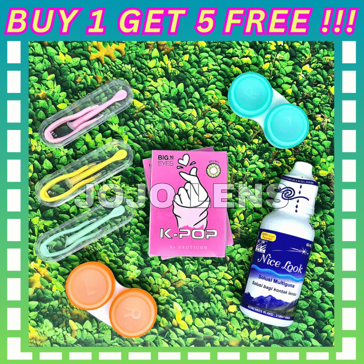 Paket Softlens Kpop (BUY 1 GET 5) Korean Looks Praktis Super Komplit ...