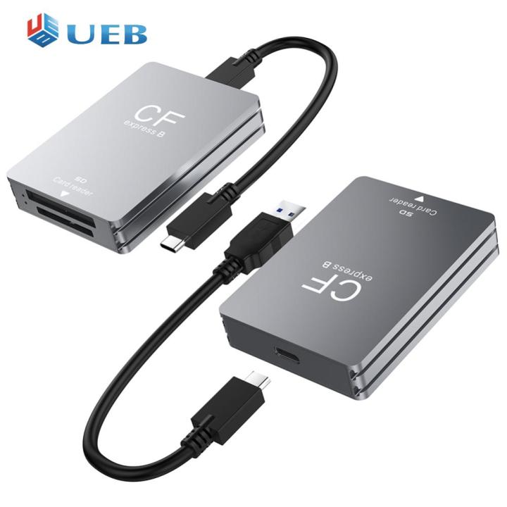 2 in 1 CFexpress Type B SD Card Reader Dual-Slot with USB C To USB C/A ...
