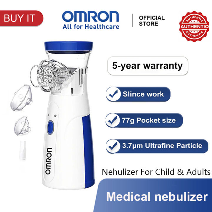 Omron Portable Mesh Nebulizer Machine for Adults and Kids Quiet ...