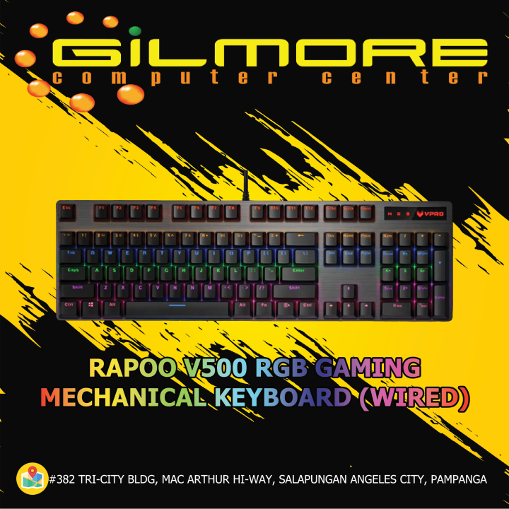 RAPOO V500 RGB GAMING MECHANICAL BACKLIT KEYBOARD | Lazada PH