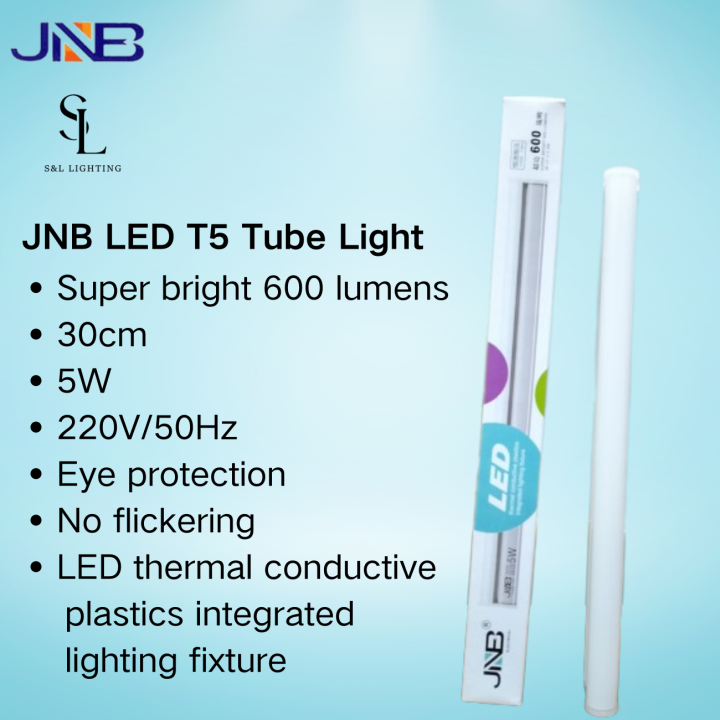 CLEAR STORE JNB LED Tube Light T5 5W/10W/15W 30cm/60cm/90cm Super Bright Lighting 220V Lights ...