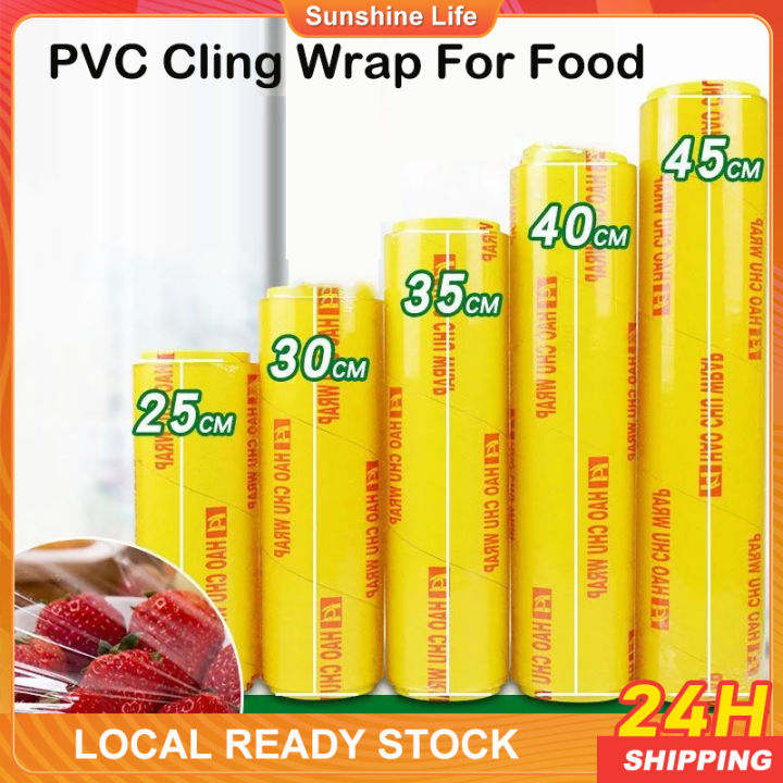 25/30/35CM Food Wrap Cling Wrap Plastic Roll Jumbo Plastic Wrapper For ...