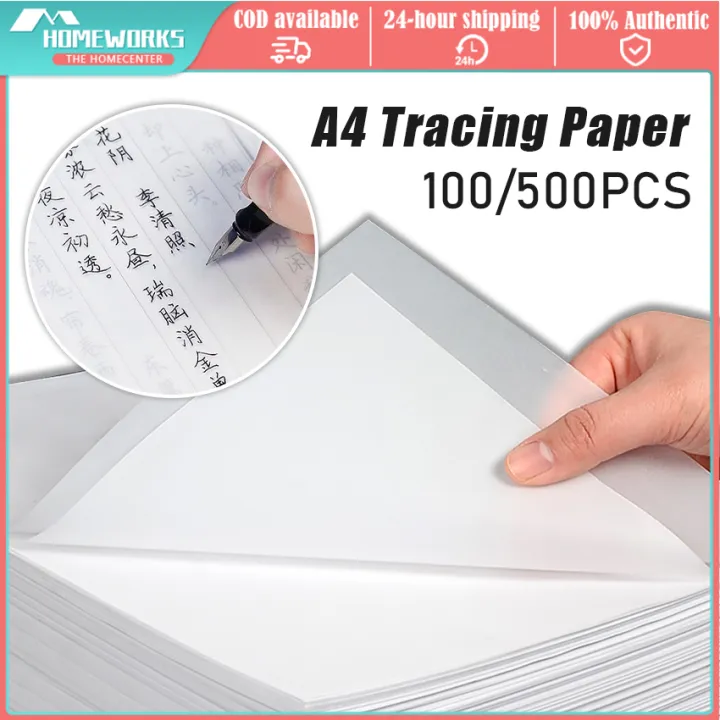 100pcs A4 Translucent Tracing Paper Copy Transfer Printing Drawing ...