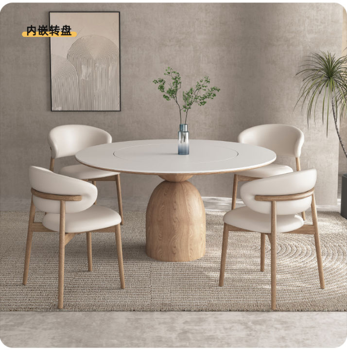 [PRE-ORDER] YMT round table dining Table with lazy Susan turntable ...