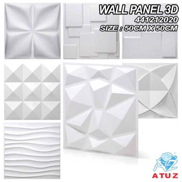 ATUZ 50*50cm Wall Panel 3D Pvc Tebal Home Decoration / LUXURY / NORDIC ...